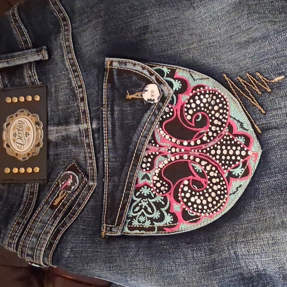 Dereon | Jeans | Dereon Blue Jeans With Embellishments | Poshmark